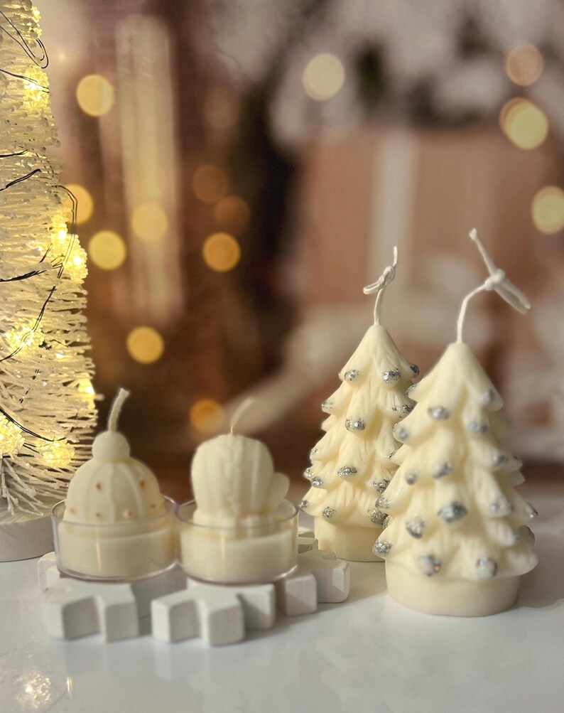 Handmade Cable Knit Tea Lights: Hat & Mitten Soy Wax Candles - Etsy