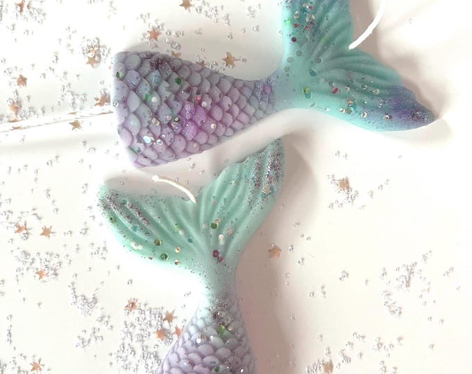 Mermaid Tail Cake Candles, Fairy Tale, Mermaids, Sea, Cake Topper ...