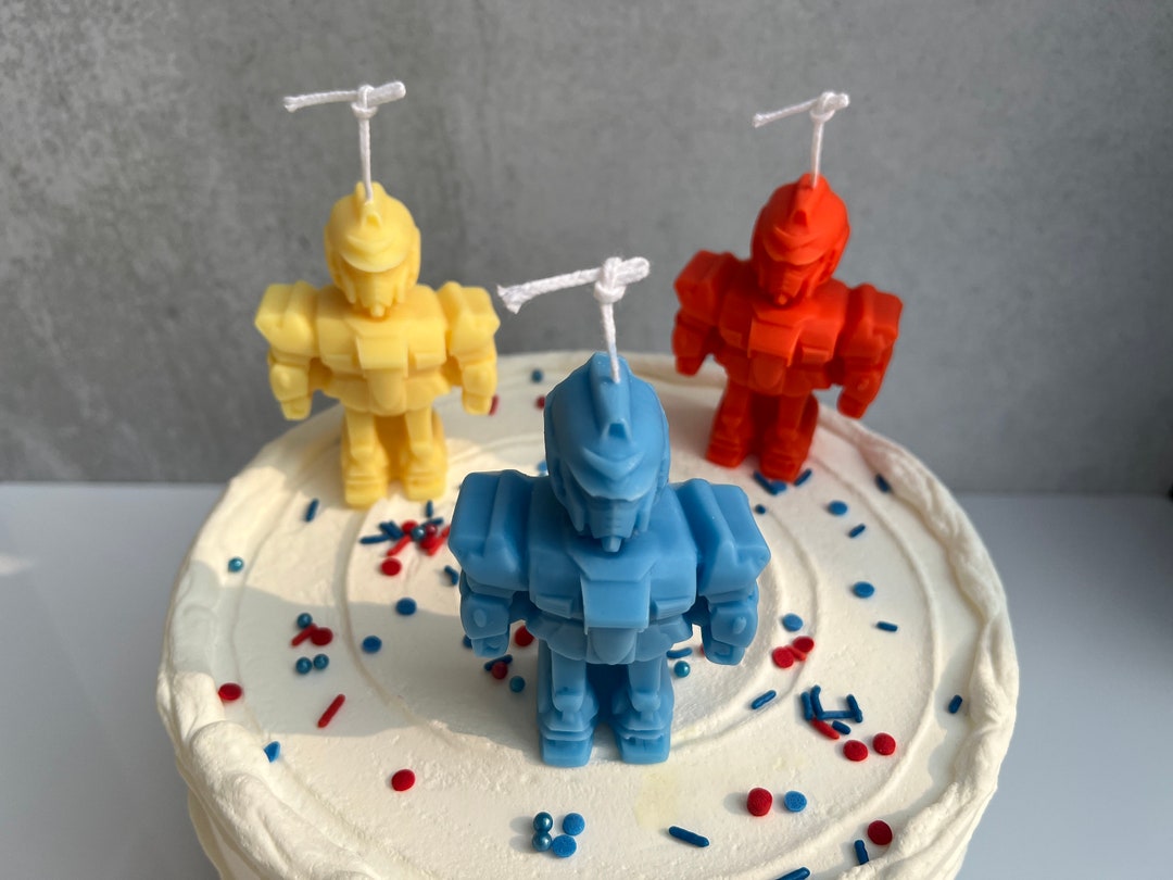 Robot Candles, Transformer Candle, Robot Shaped Candles, Cake Candle ...