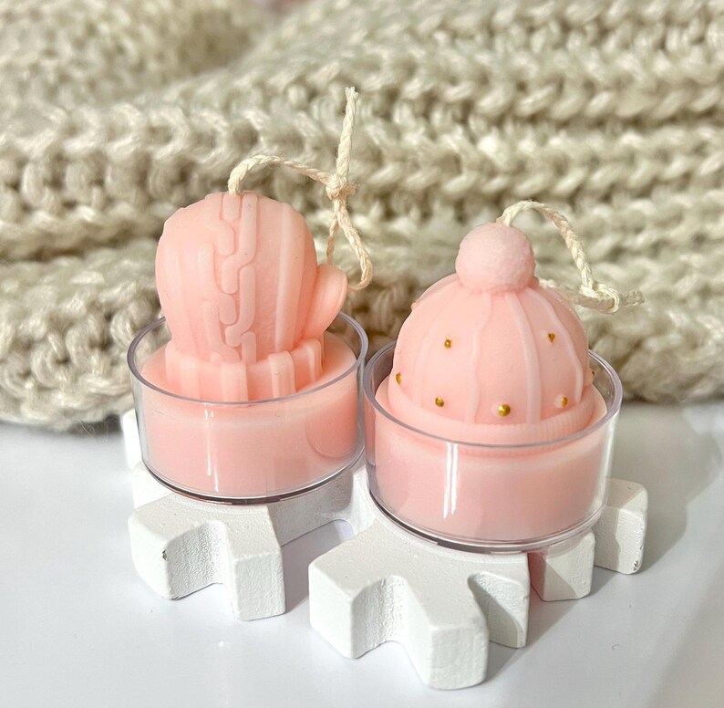 Handmade Cable Knit Tea Lights: Hat & Mitten Soy Wax Candles - Etsy