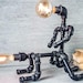 Pipeman Desk Lamp, Robot Lamp, Home Decor, Gift for Him, Edison ...