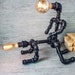 Pipeman Desk Lamp, Robot Lamp, Home Decor, Gift for Him, Edison ...