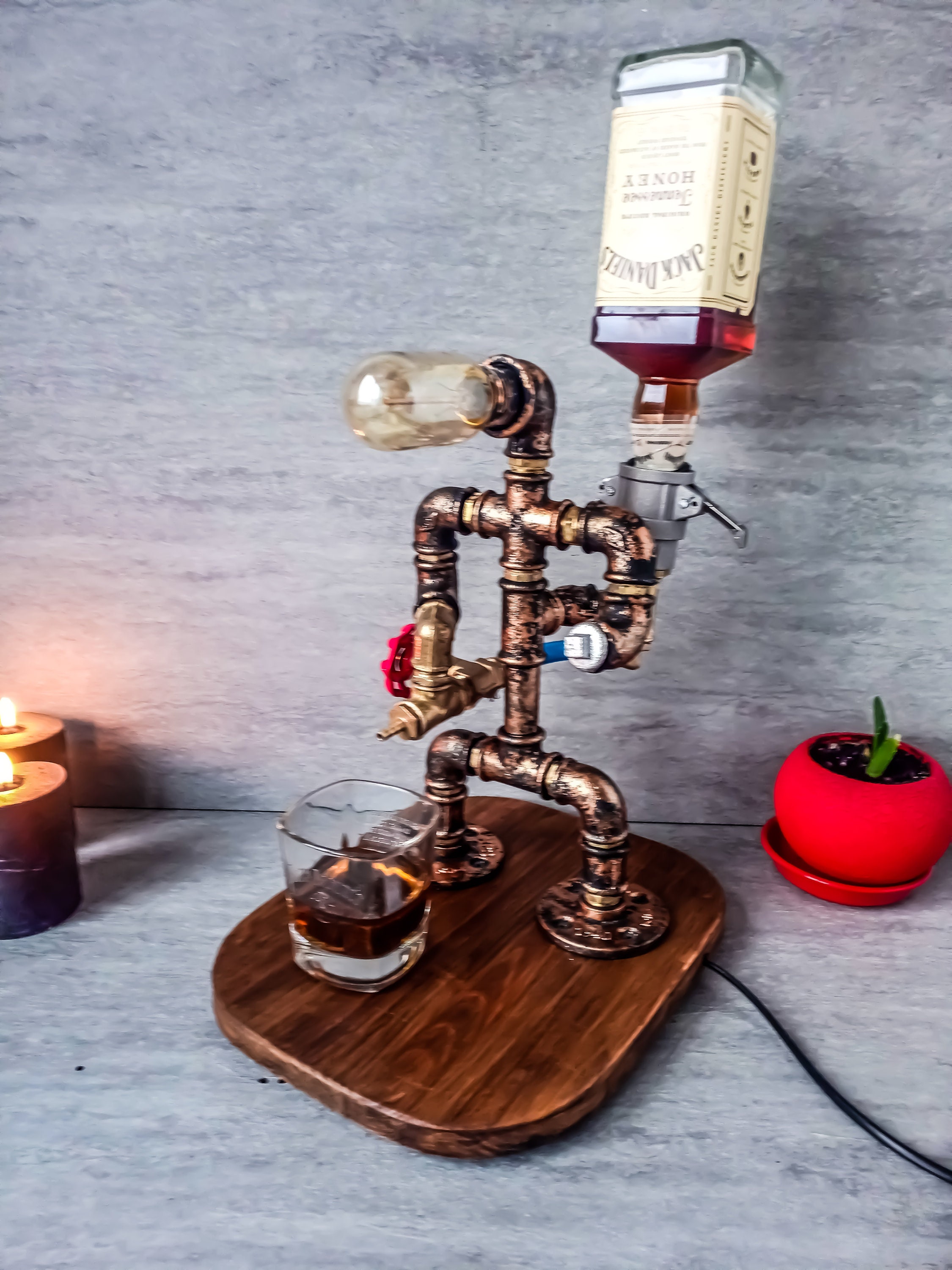 Steampunk Alcohol dispenser, Liquor Alcohol Whisky Dispenser, Alcohol ...