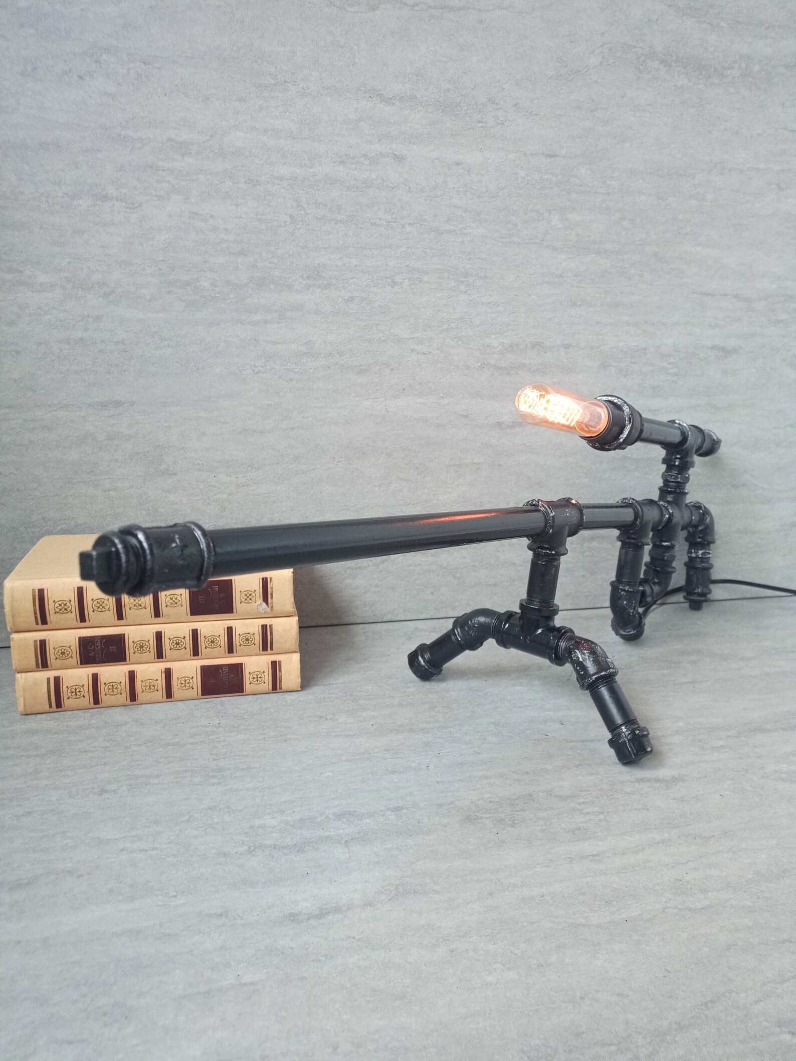 Table lamp-Industrial lighting-Desk lamp-PipeMan Desk | Etsy