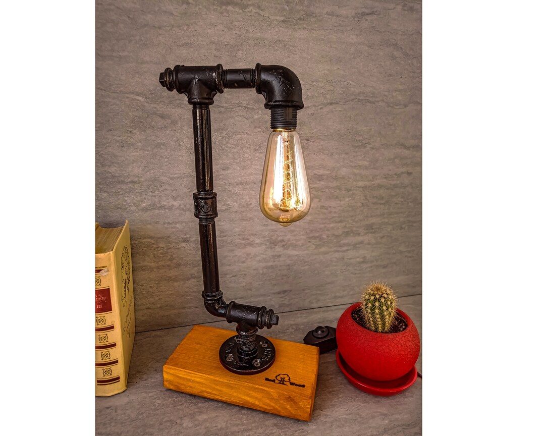 Edison Bulb Lamp, Steampunk Lighting, Table Lamp, Industrial Lighting ...