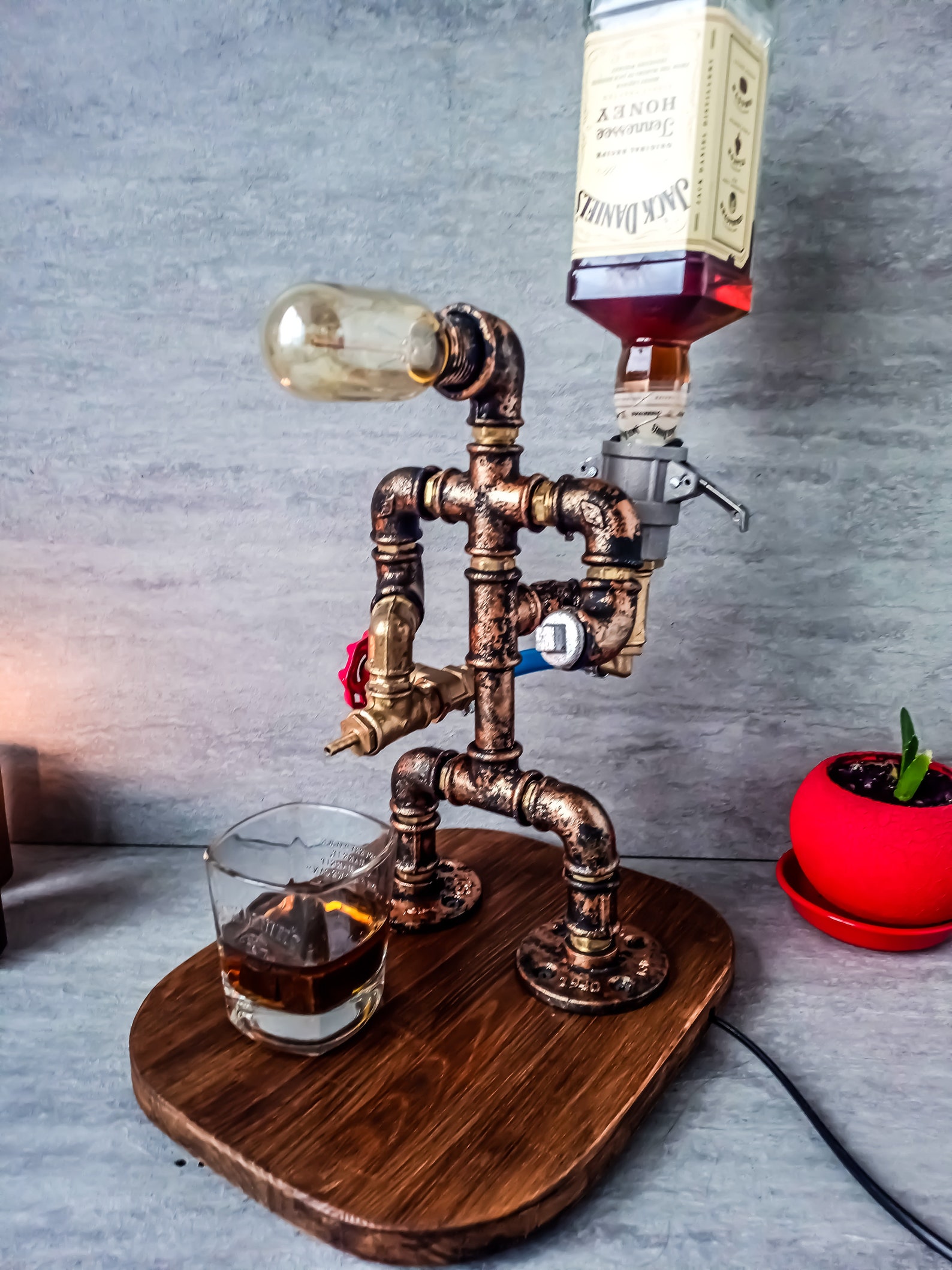 Steampunk Alcohol dispenser, Liquor Alcohol Whisky Dispenser, Alcohol ...