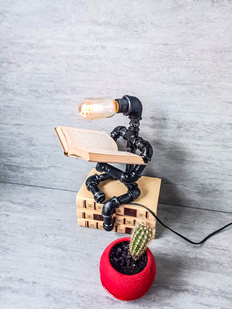 Pipeman Desk Lamp Robot Lamp Home Decor Gift for Him - Etsy