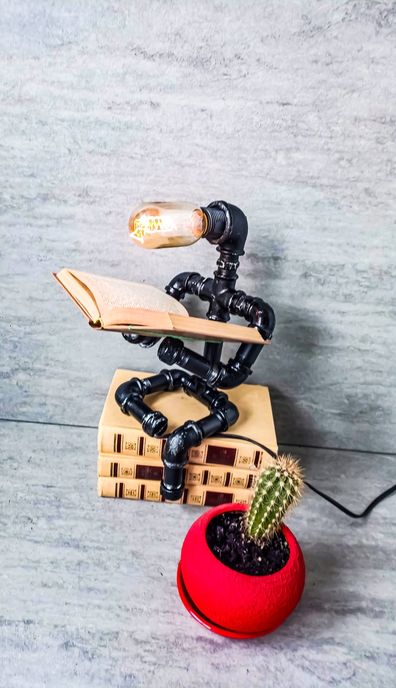 Pipeman Desk Lamp Robot Lamp Home Decor Gift for Him - Etsy