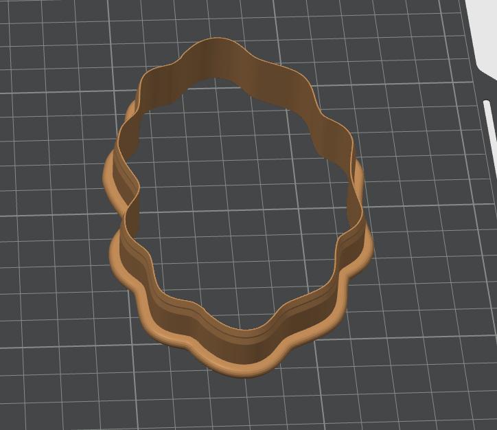 STL File Wavy Plaque With Bow Cookie Cutter - Etsy