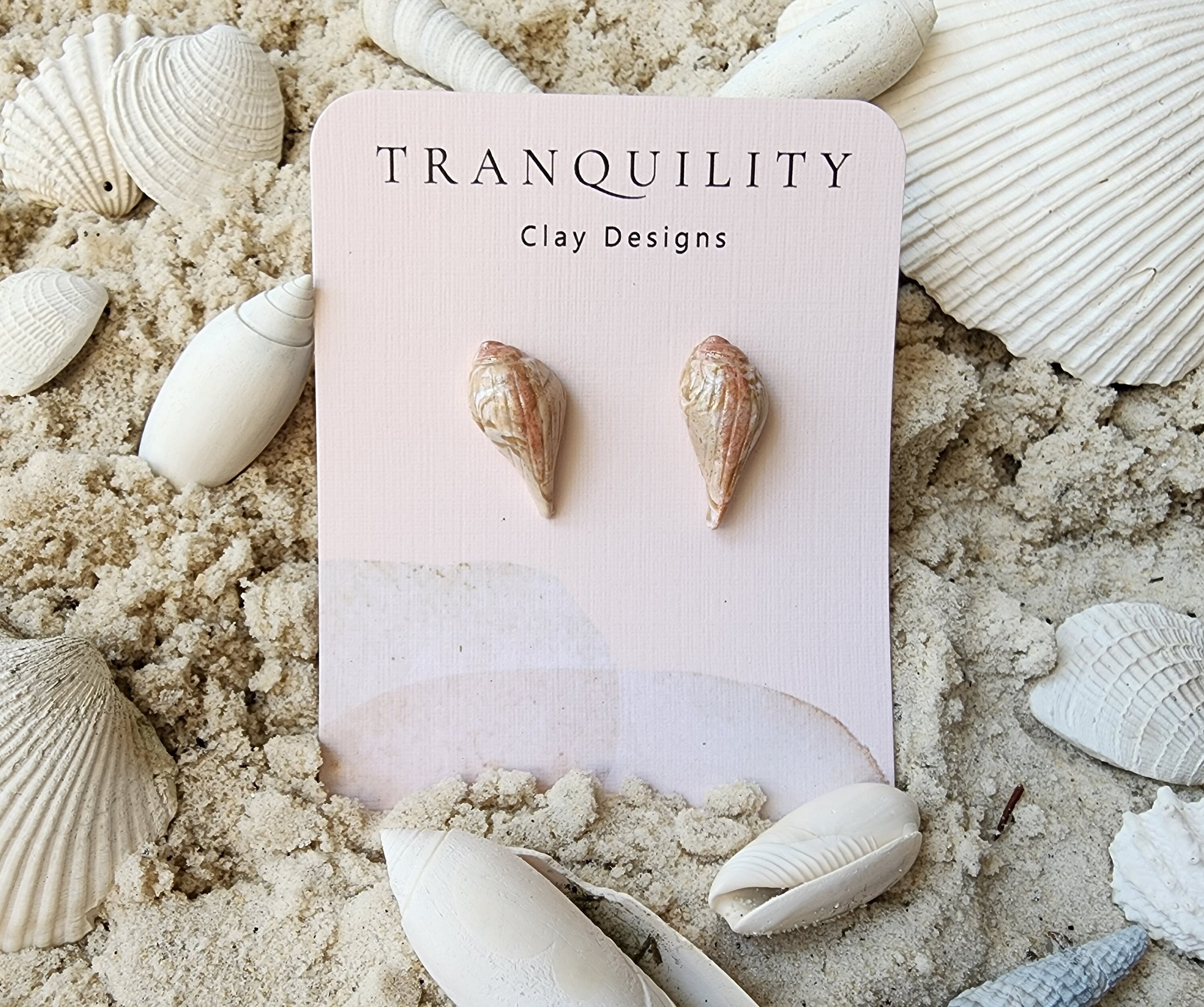 The Michelle Sea Shell Polymer Clay Earring gift for Her - Etsy