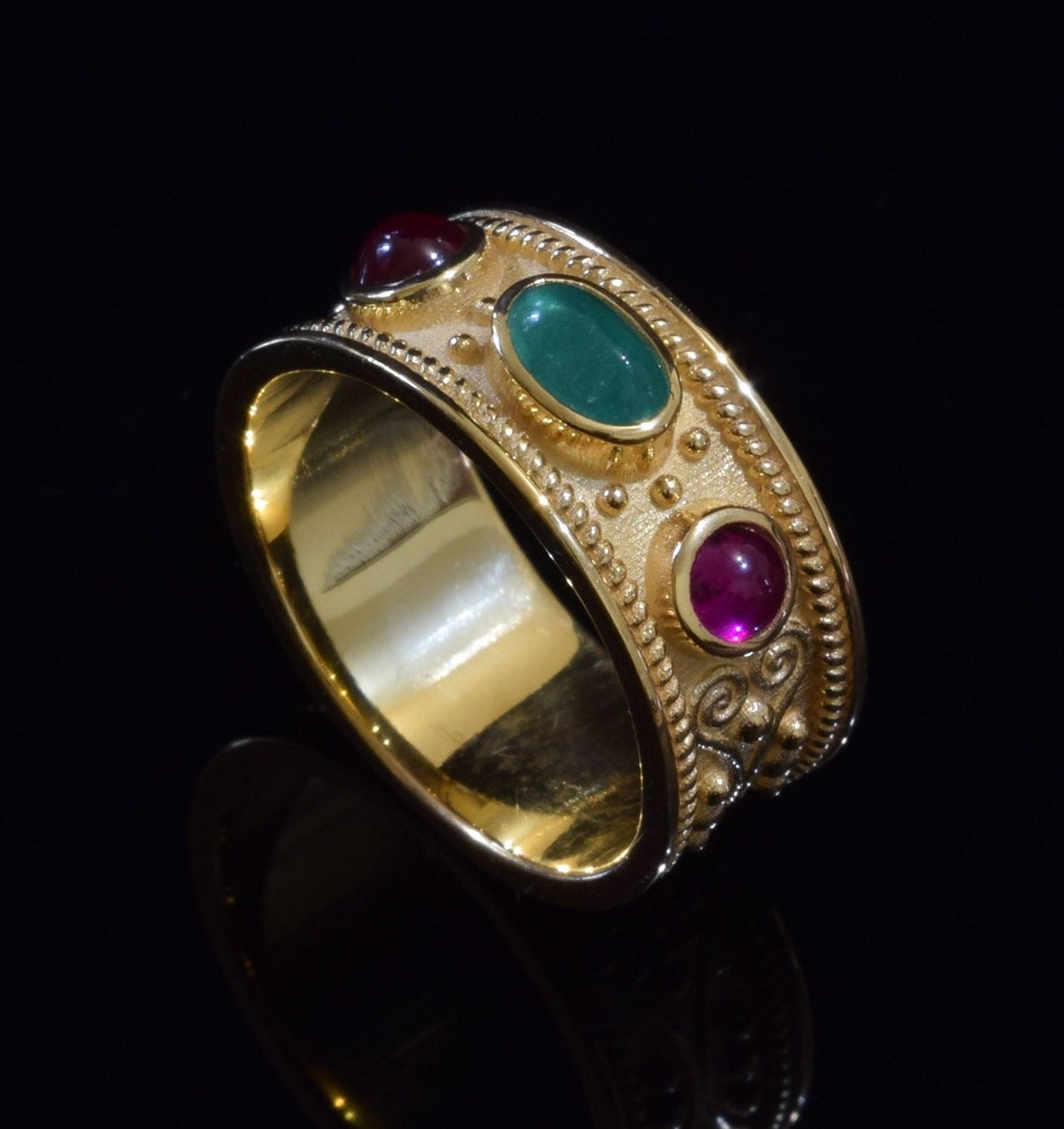 Silver Etruscan Ring, Byzantine Ring, Ancient Greek Jewelry ...