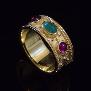 Silver Etruscan Ring, Byzantine Ring, Ancient Greek Jewelry ...