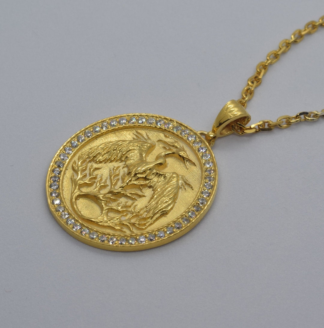 Phoenix Talisman Necklace, Mythical Phoenix Rising Pendant Gift - Etsy