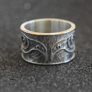 Silver Viking Raven Ring, Viking Wedding Band, Crow Norse Jewelry - Etsy