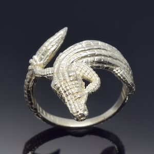 Crocodile Ring, Animal Ring, Alligator Ring, Crocodile Jewelry - Etsy