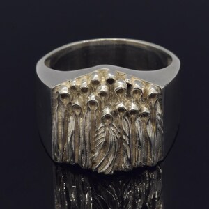 Sterling Silver Creepy Ghost Ring, Goth Silver Ring, Dark Spirit Ring ...