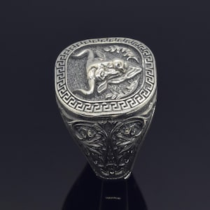 Taurus Bull Silver Signet Ring, Stoic Zodiac Emblem for the Earthy ...