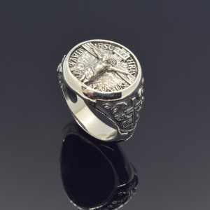 Jesus Crucifix Men Signet Ring, Religious Christian Jewelry - Etsy