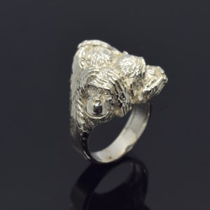 Three Monkeys Ring, Animal Ring, Designer Ring, Monkey Jewelry - Etsy