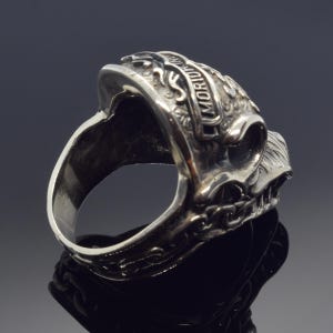 Massive Morior Invictus Deacon Mongrels Skull Ring - Sterling Silver ...