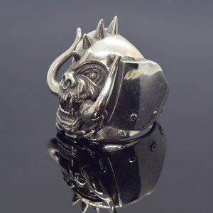 Motorhead Ring, Sterling Silver Warpig Ring, Skull Ring, Biker Ring ...