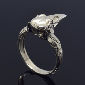 Raven Norse Ring, Crow Bird Skull Ring, Sterling Silver Crow Ring - Etsy