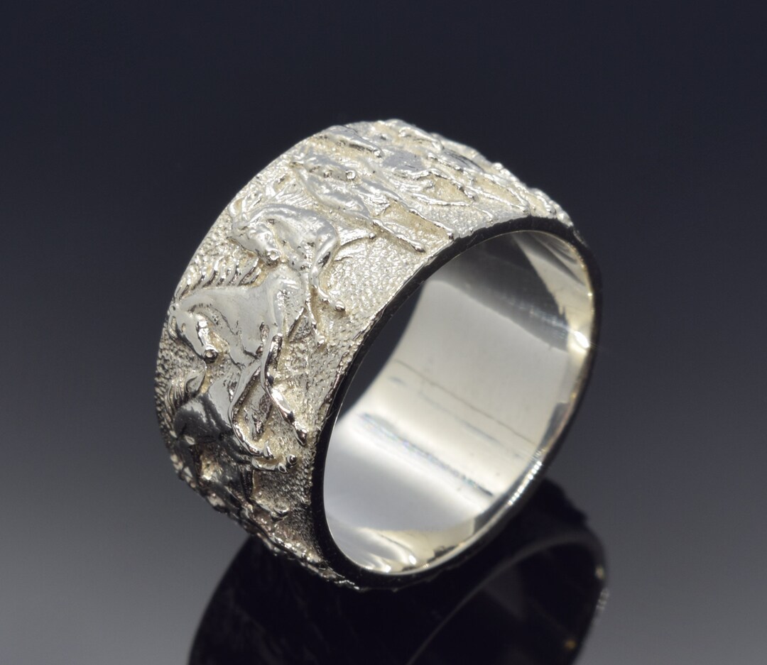 Horse Ring, Chunky Ring, Running Horses Ring, Horse Lover Gift - Etsy