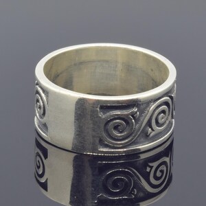 Celtic Double Spiral Silver Ring: Irish Balance & Duality Symbol Ring ...