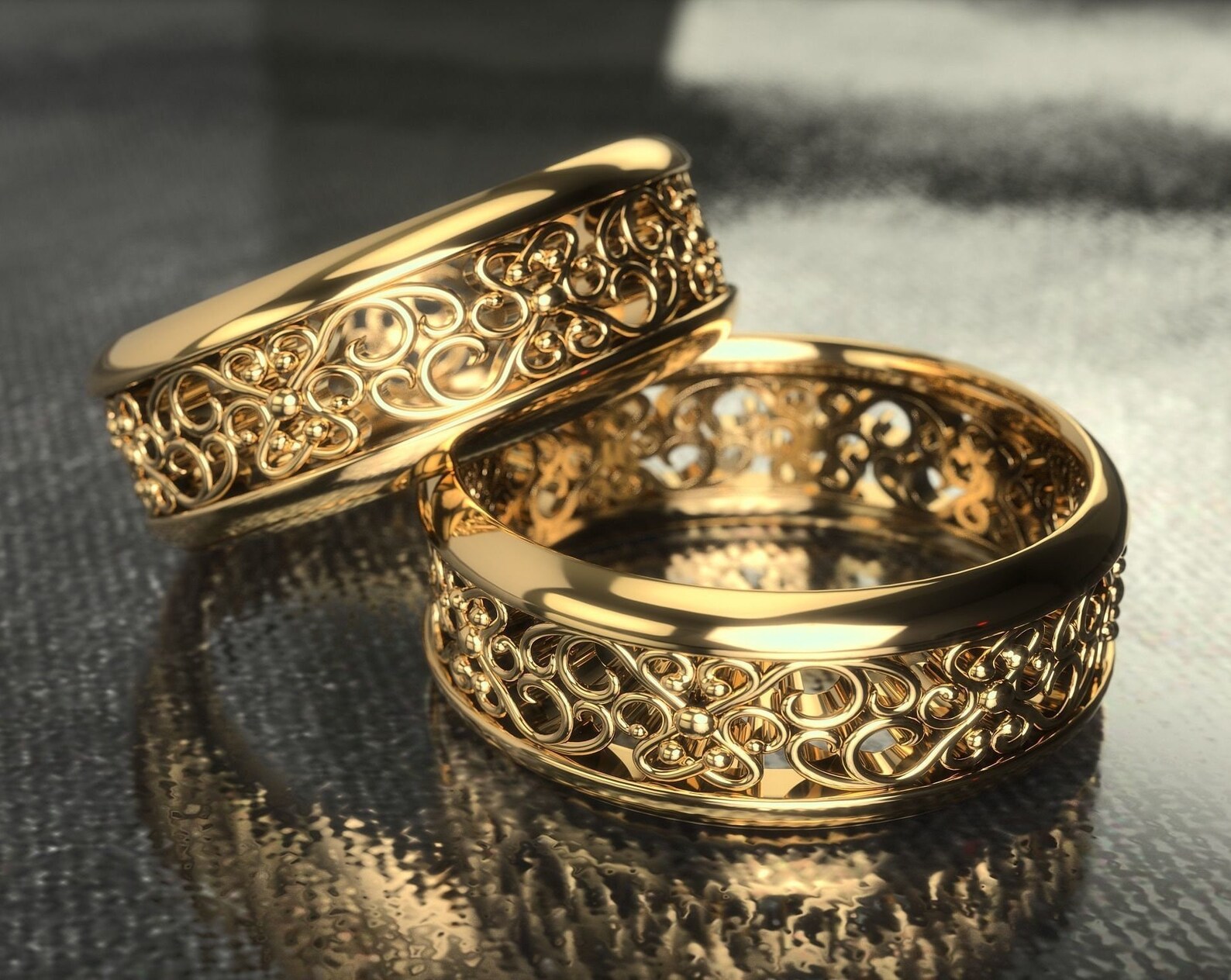 Silver Wedding Band,vintage Style Wedding Ring,unique Wedding Band ...