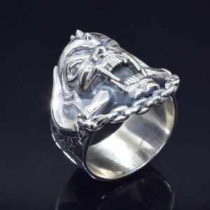 War Pig Silver Ring, Motorhead Snaggletooth Ring - Tribute to Rock ...