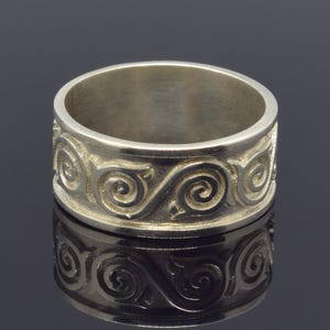 Celtic Double Spiral Silver Ring: Irish Balance & Duality Symbol Ring ...