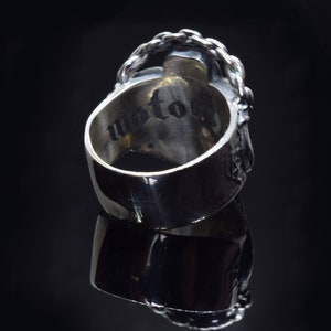 War Pig Silver Ring, Motorhead Snaggletooth Ring Tribute to Rock ...