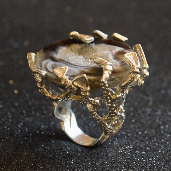 Geode Ring - Etsy
