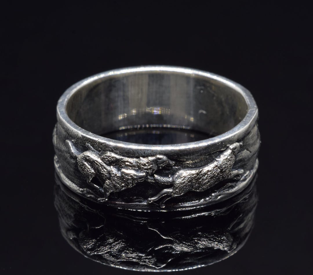 Celtic Norse Wolf Pack Silver Ring,majestic Animal-themed Fine Jewelry ...