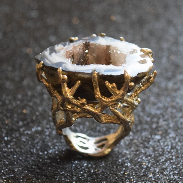 Geode Ring - Etsy