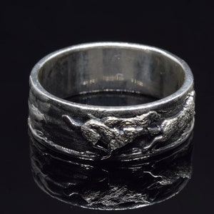 Wolf Ring, Norse Wolfs Band, Wolf Wedding Band, Wolfs Pack Ring, His ...