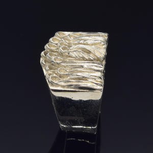 Sterling Silver Creepy Ghost Ring, Goth Silver Ring, Dark Spirit Ring ...