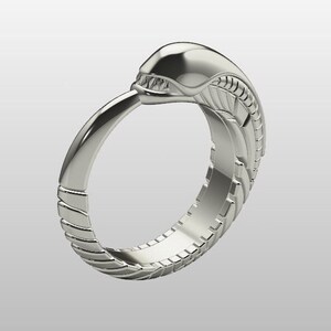 Alien Newborn Chestburster Silver Ring Giger Art Sci-fi Jewelry Unique ...