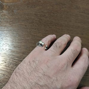 Hippo Silver Pinky Ring, Adjustable Animal Ring, Dainty Hippopotamus ...