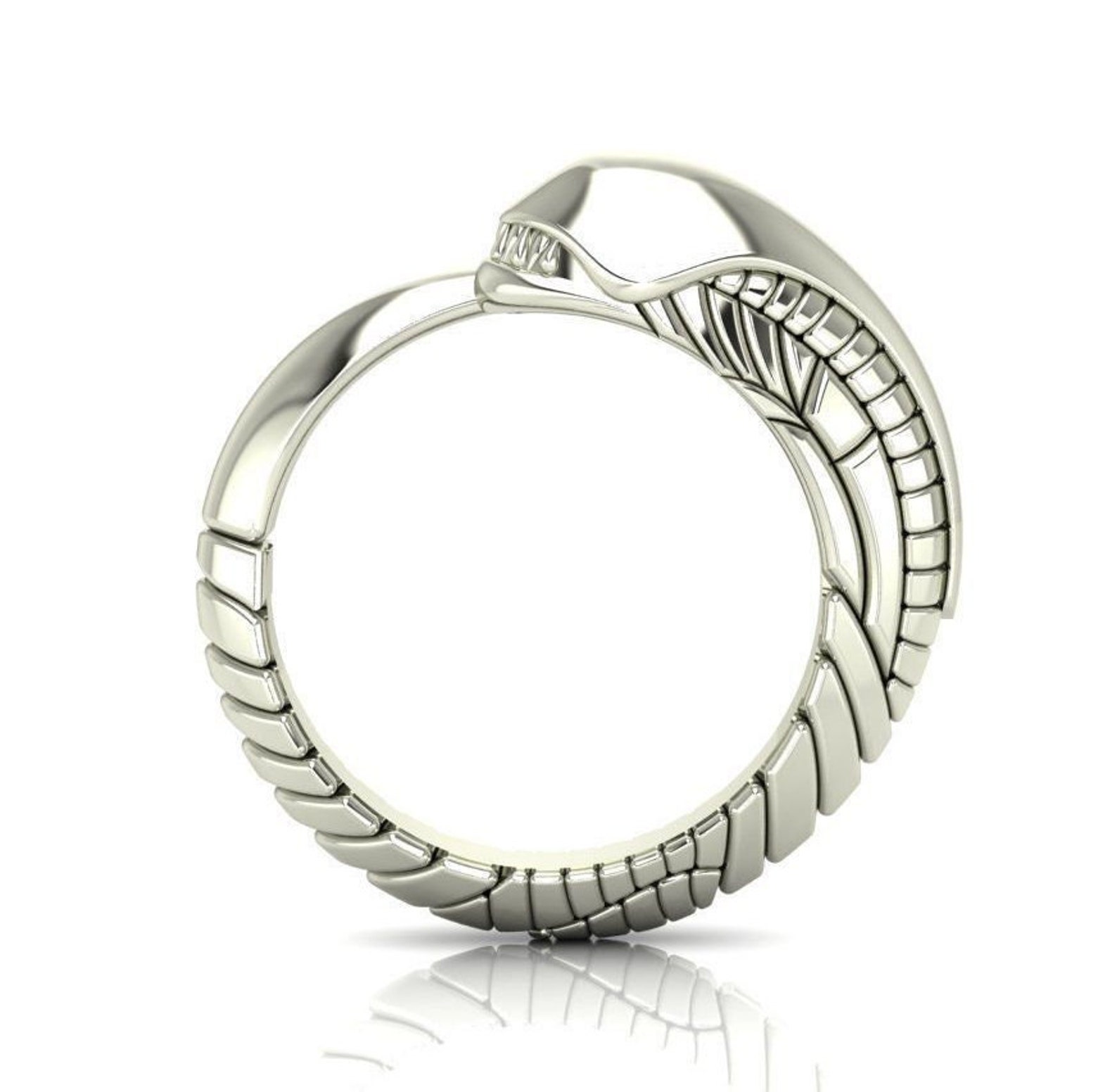 Alien Newborn Chestburster Silver Ring Giger Art Sci-fi Jewelry Unique ...