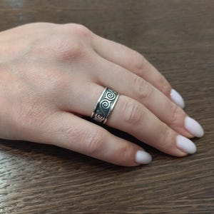 Celtic Double Spiral Silver Ring: Irish Balance & Duality Symbol Ring ...