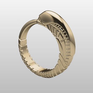 Alien Newborn Chestburster Silver Ring Giger Art Sci-fi Jewelry Unique ...
