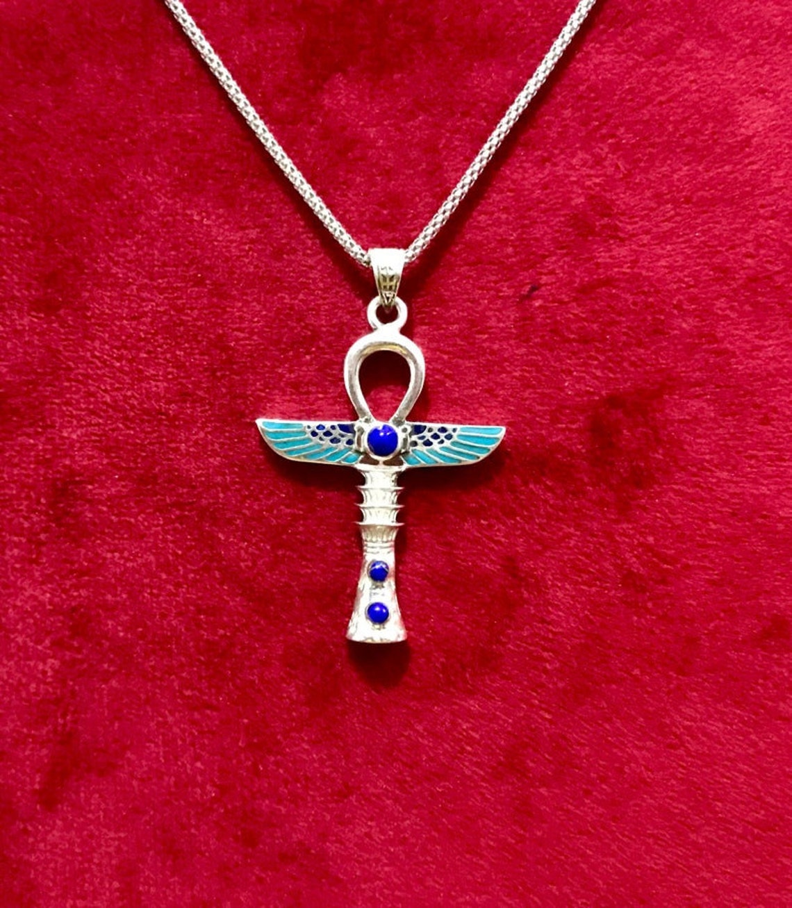 Royal Ankh Necklace Handmade Ankh Pendant Sterling Silver | Etsy