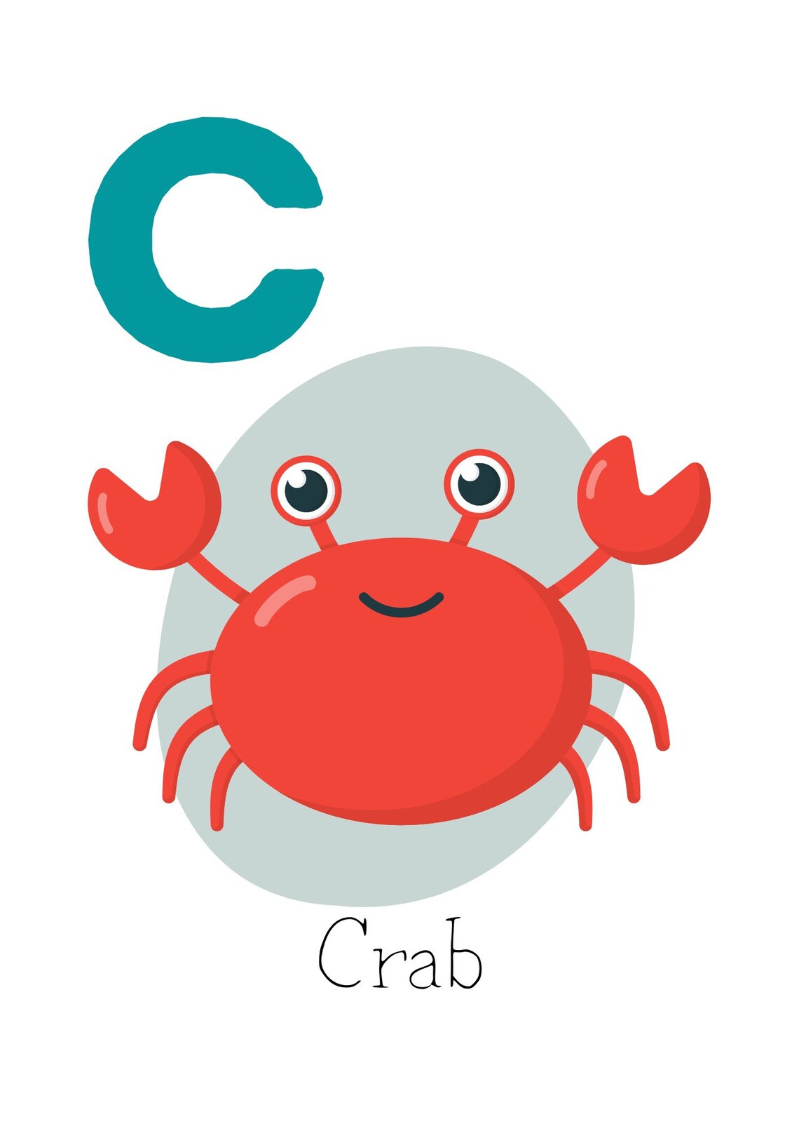 Sea Creature ABC Wall Art for Nursery or Childs Bedroom Digital ...