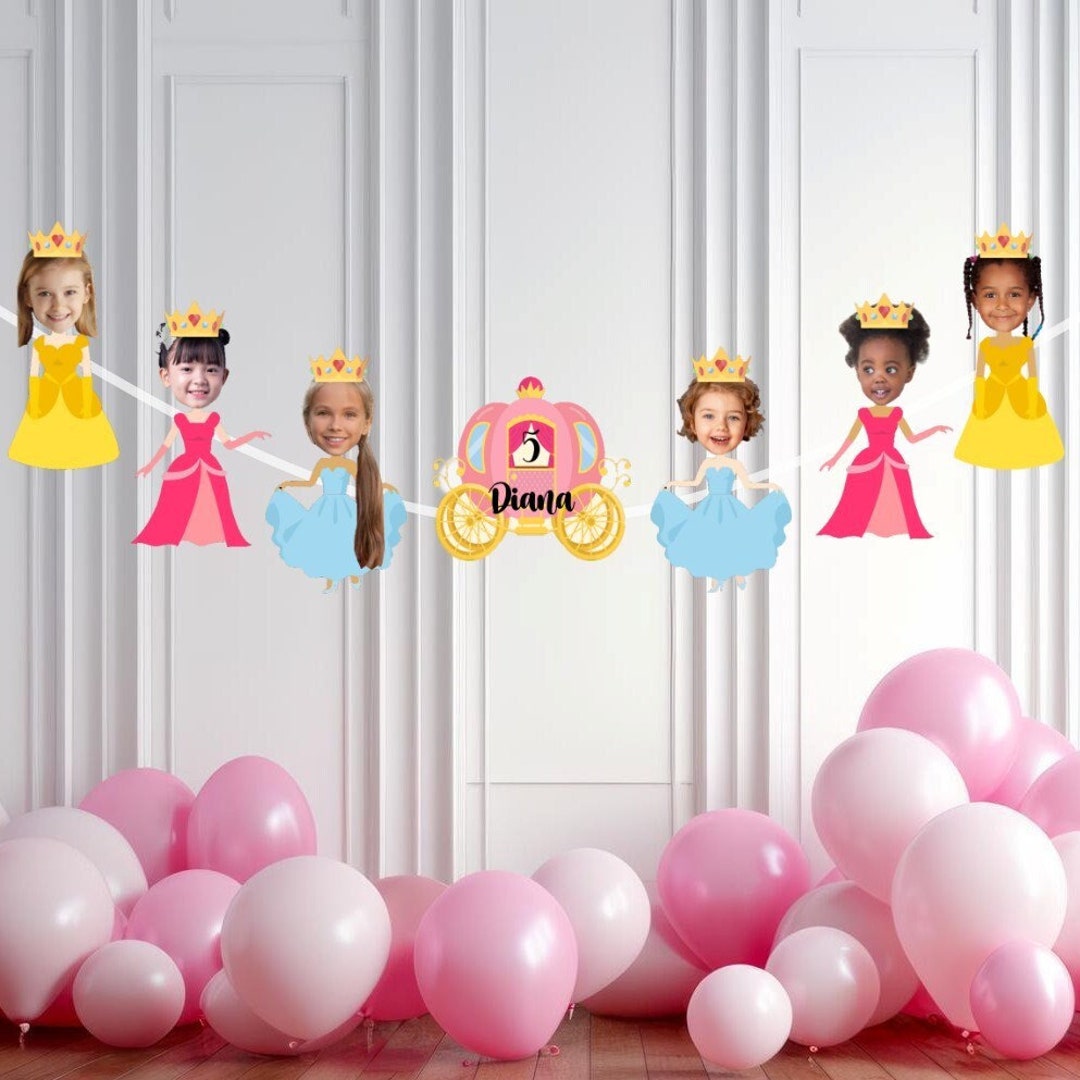 Princess Birthday Party Banner Princess Party Theme Garland Princess ...