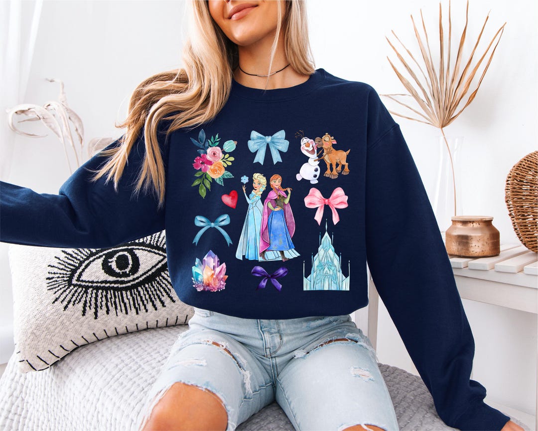 Disney Elsa and Anna T-shirt, Princess Coquette Shirt, Frozen ...