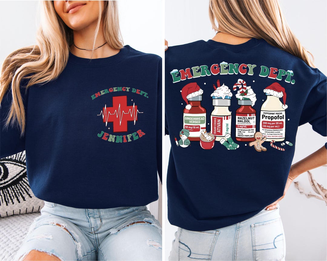 Emergency Department Christmas Sweatshirt, Medical Staff Xmas Team ...