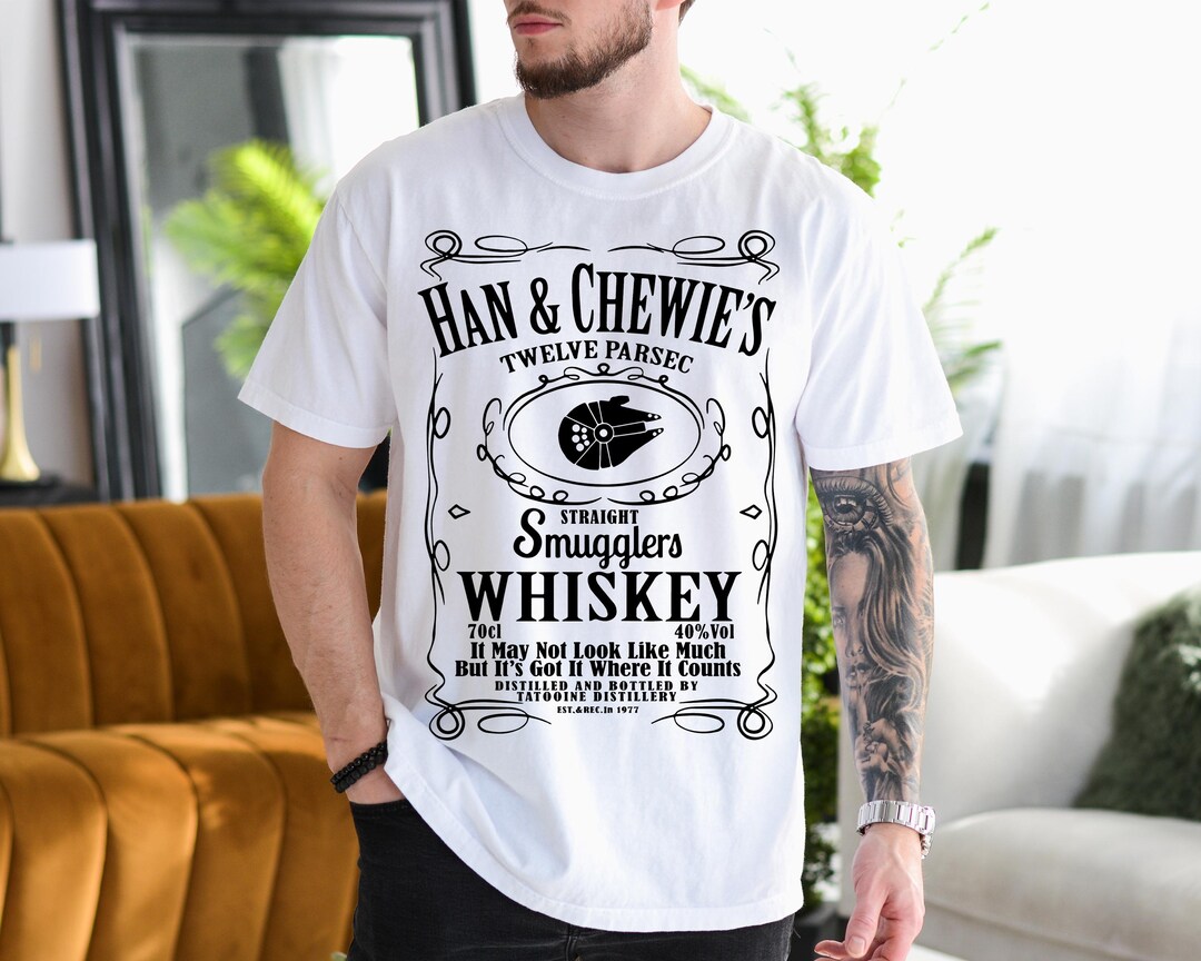 Han & Chewie's Twelve Parsec Shirt, Star Wars Drinking T-shirt, Whiskey ...
