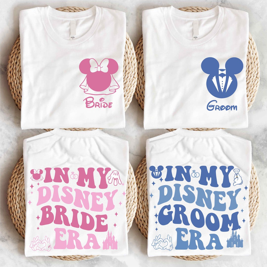 Disney Bride and Groom Era T-shirt, Mickey Minnie Honeymoon Shirt ...