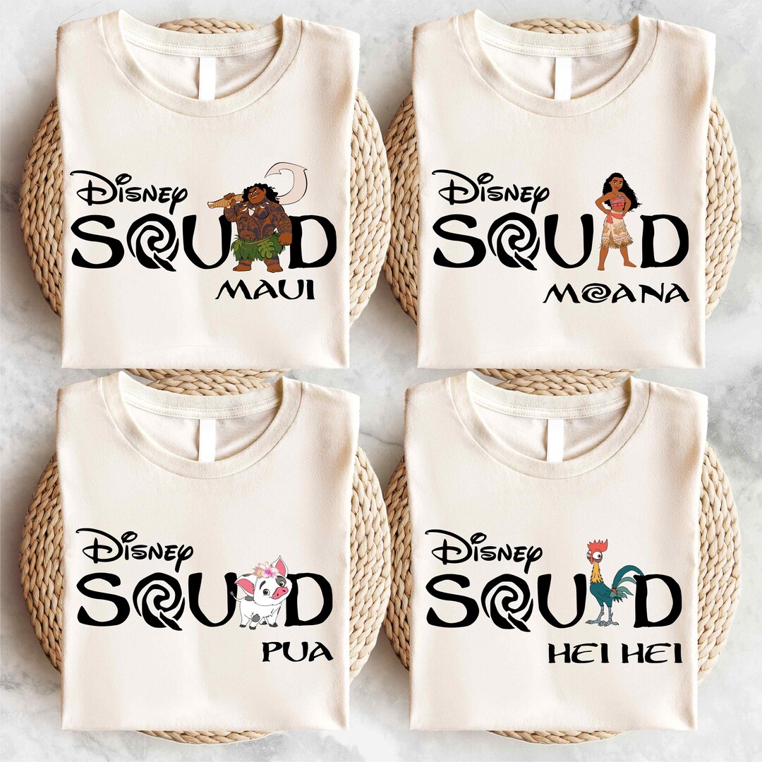 Moana T-shirt, Disney Squad Shirt, Hei Hei and Pua Shirt, Baby Moana ...